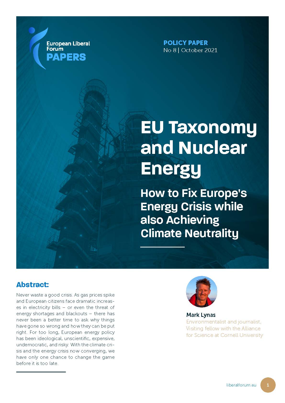 [Policy Paper 8] EU Taxonomy and Nuclear Energy: How to Fix Europe’s ...